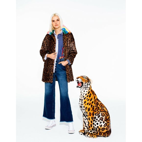 Vilgallo | Jackets & Coats | Vilagallo Coat Jacket Dina Leopard Long ...